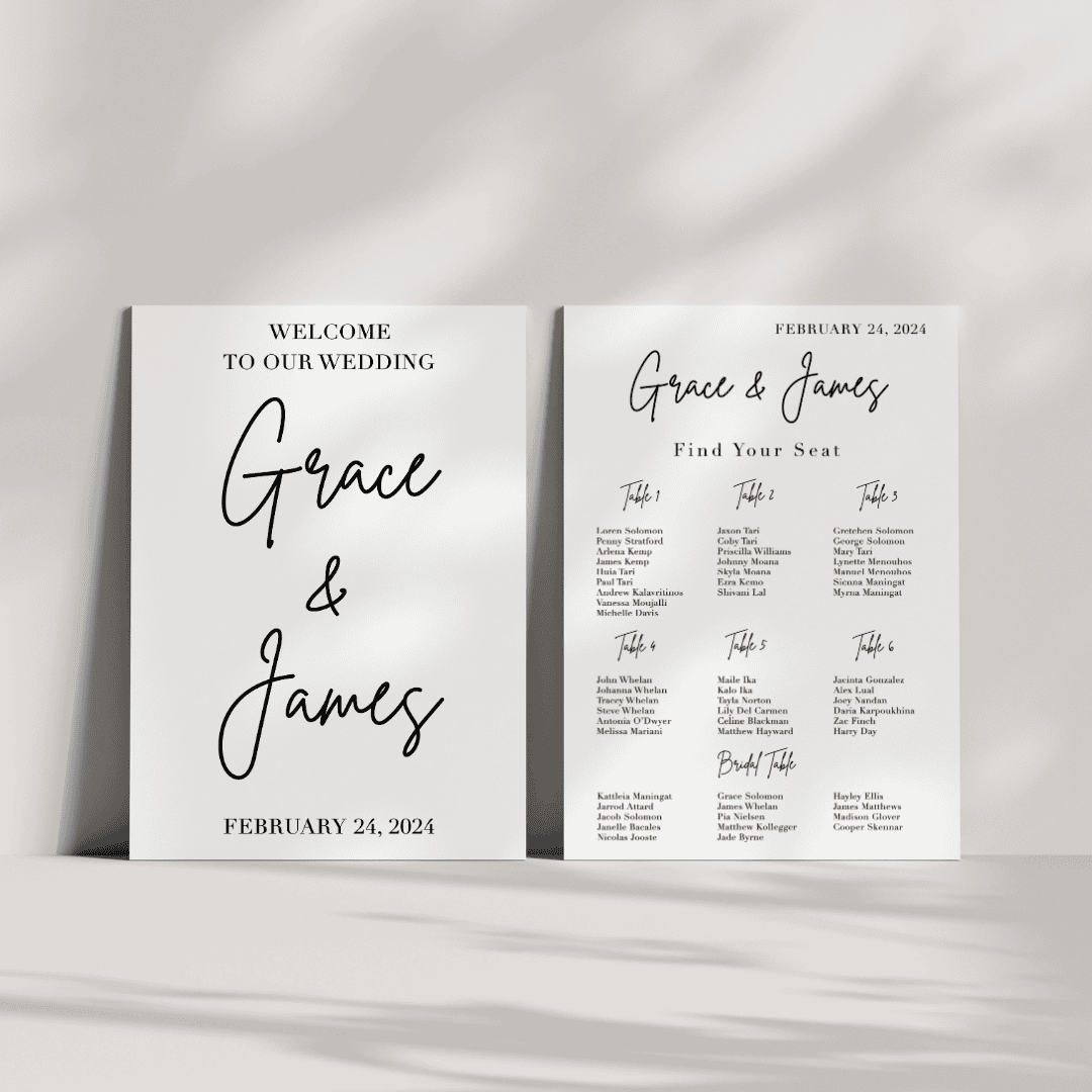 Welcome Sign + Seating Chart – Forever Bespoke